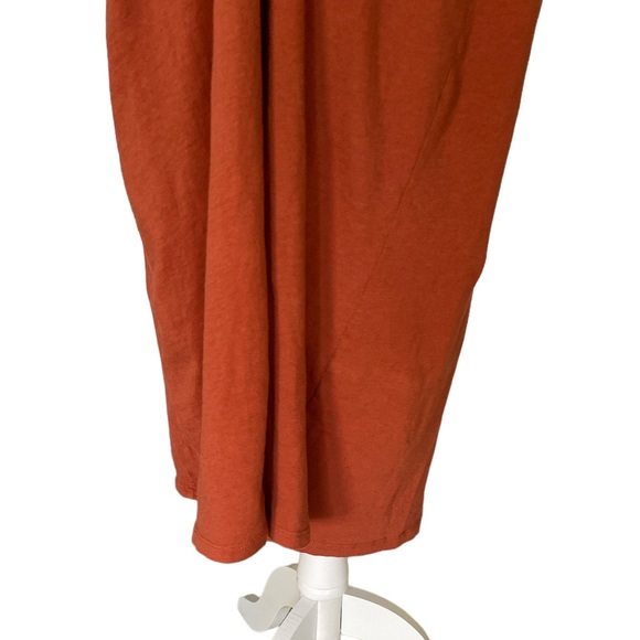 Zara | Dresses | Zara Rustic Wrap Burnt Orange Rust Knit Midi Dress M ...